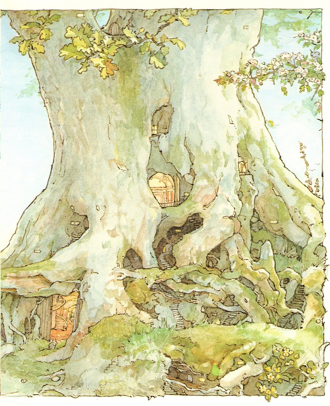 Brambly Hedge Print: Jill Barklem "spring Story" Mice Illustration - Etsy