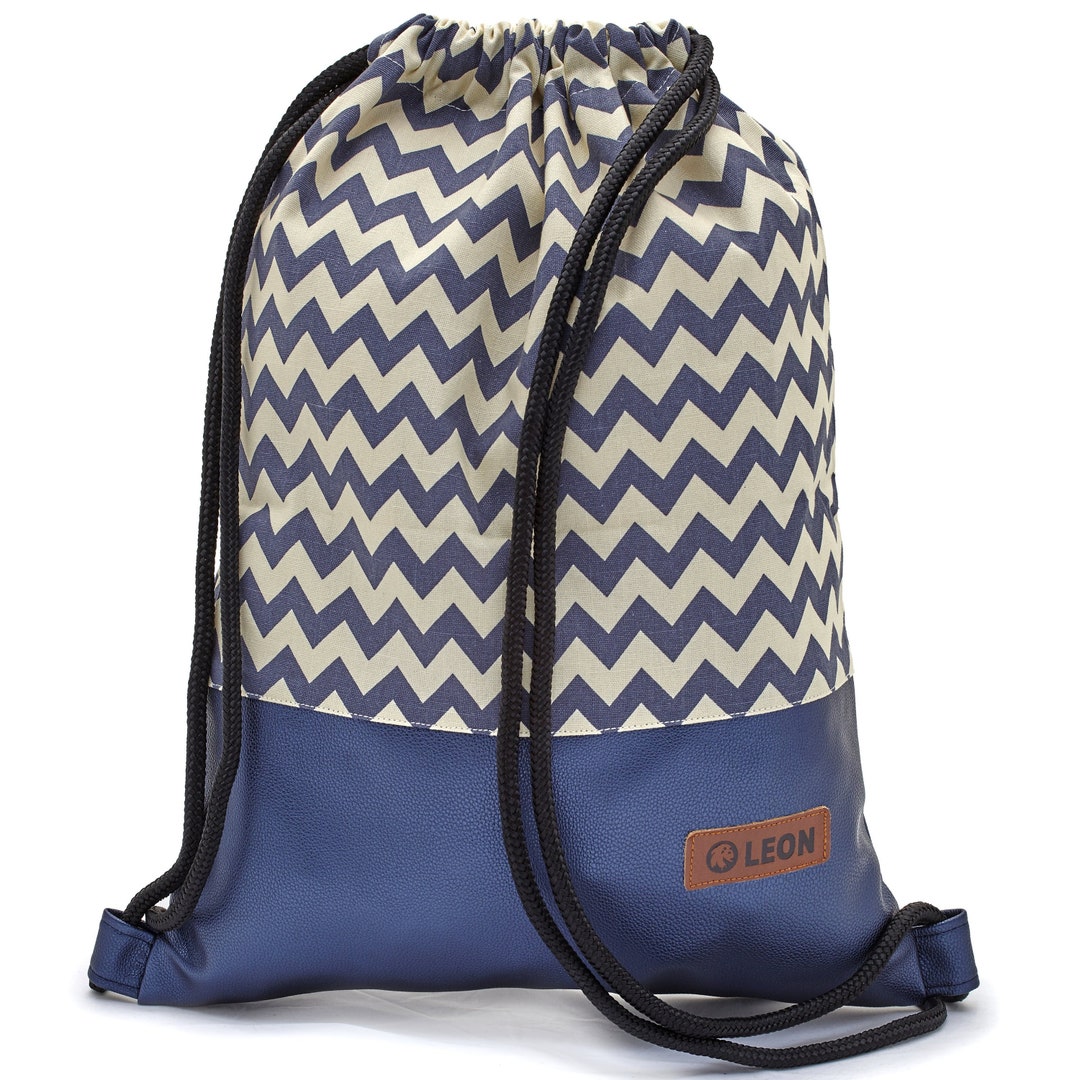 LEON by Bers Bag Gym Bag Backpack Daypack Cotton Gym Bag Width Approx ...