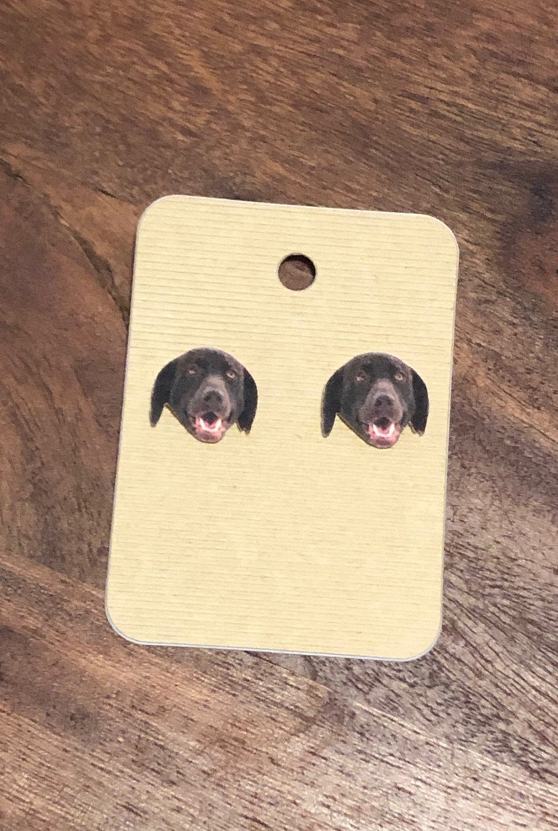 Custom Pet Earrings Cat Dog Earrings Made from Your Photo Dog | Etsy