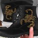 Scorpio Zodiac Boots Booties, Scorpion Shoes Art, Scorpion Lover Gift ...