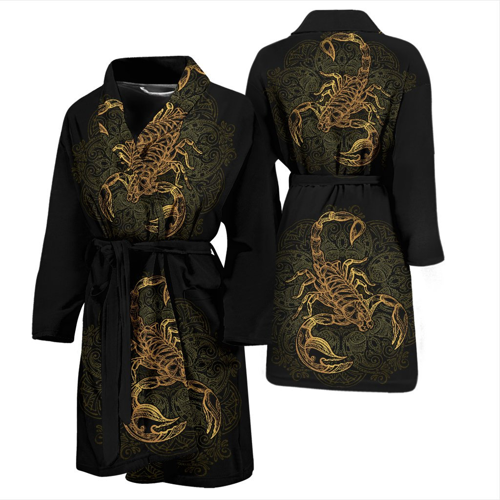 Scorpion Bath Robe for Men and Women, Unique Scorpio Zodiac Bathrobe, I ...