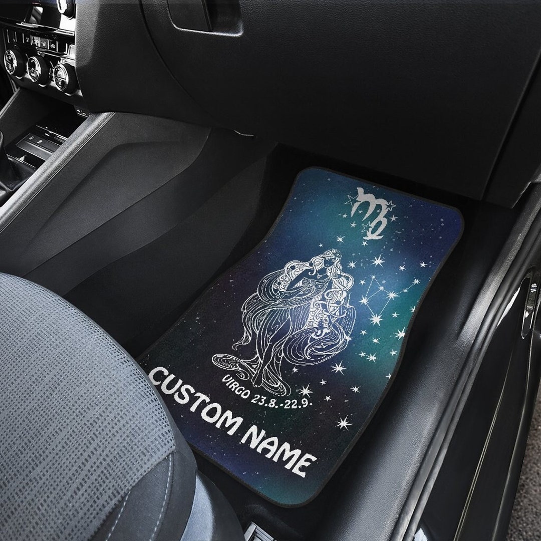 Personalized Virgo Zodiac Star Sign Front and Back Car Mats - Etsy