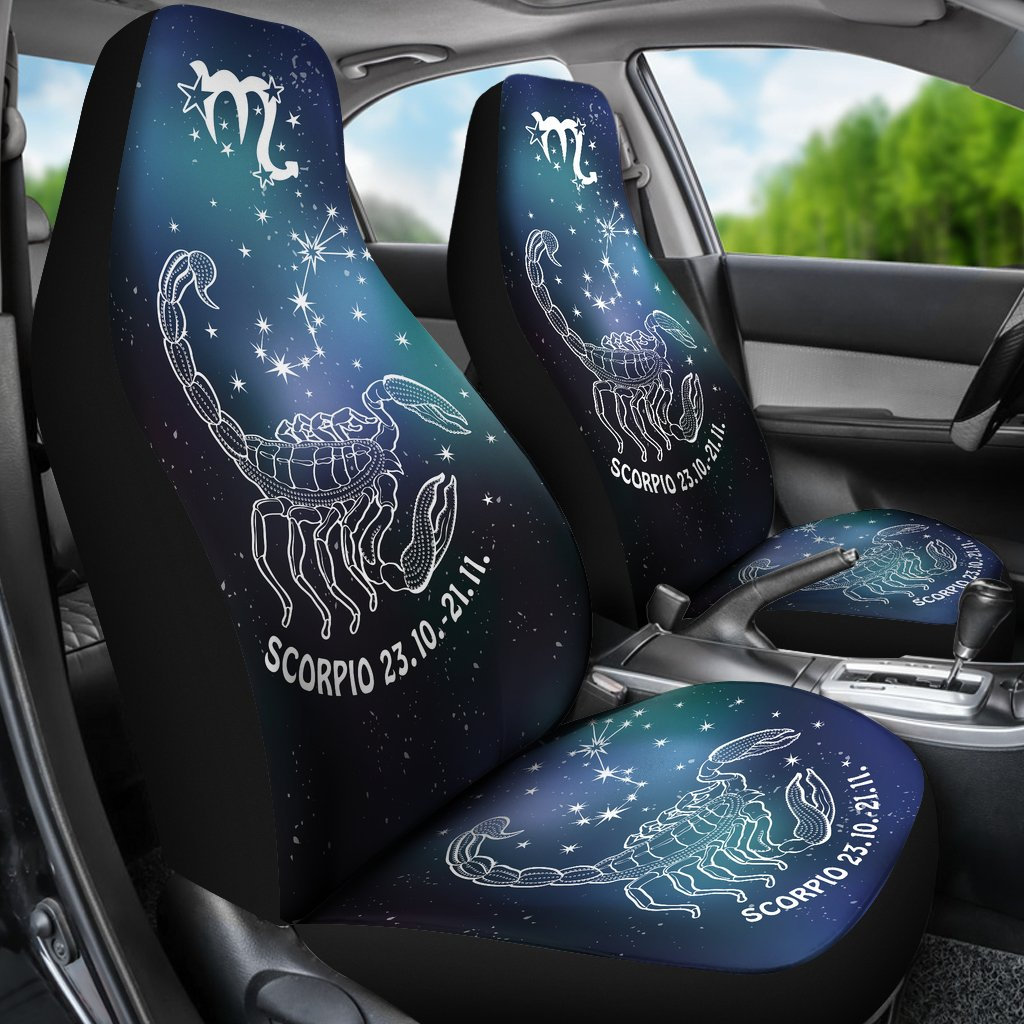 Personalized Scorpio Horoscope Zodiac Star Sign Car Seat Covers, Front ...