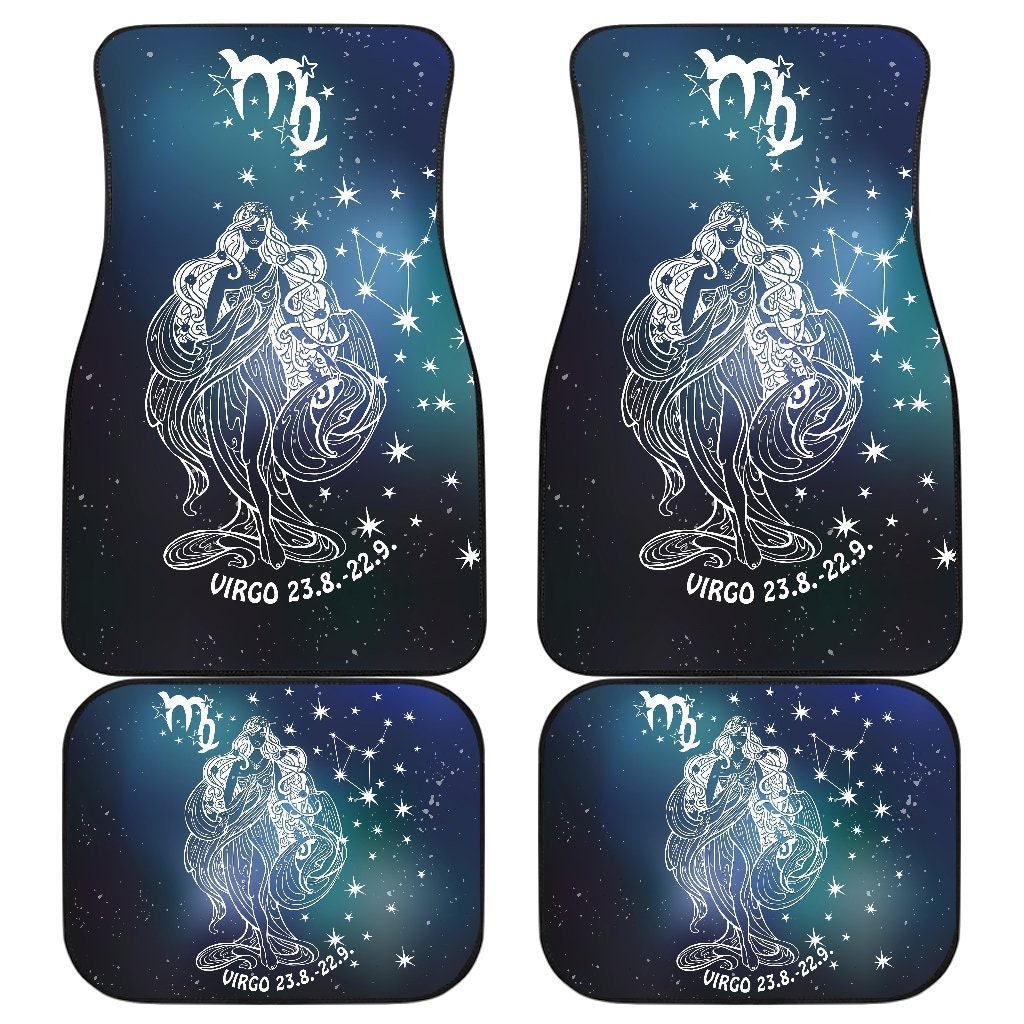 Personalized Virgo Zodiac Star Sign Front and Back Car Mats - Etsy