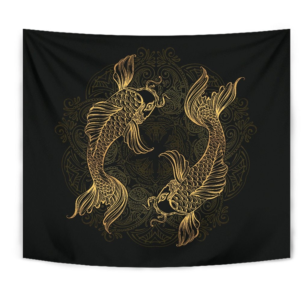 Pisces Living Room Bedroom Tapestry, Pisces Zodiac Star Sign Art Wall ...