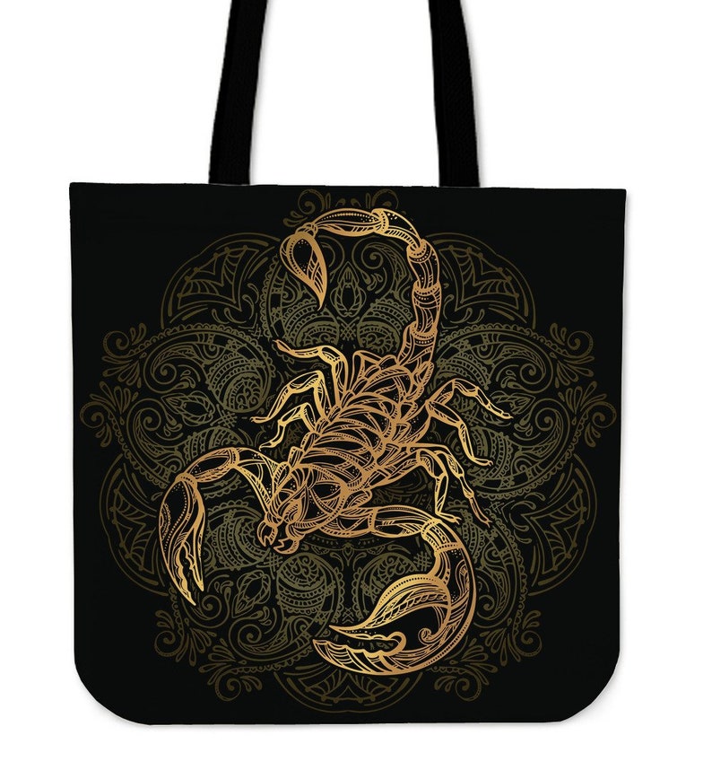 Scorpio Zodiac Book Shopping Market Tote Bag, Scorpion Lover Gift ...
