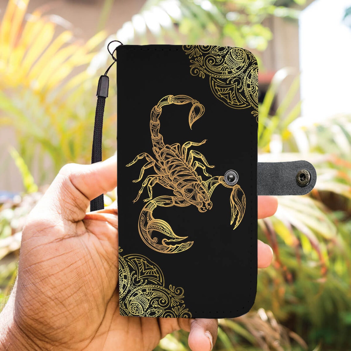 Scorpio Zodiac Phone Wallet Case, Scorpion Lover Gift Idea, Smartphone ...