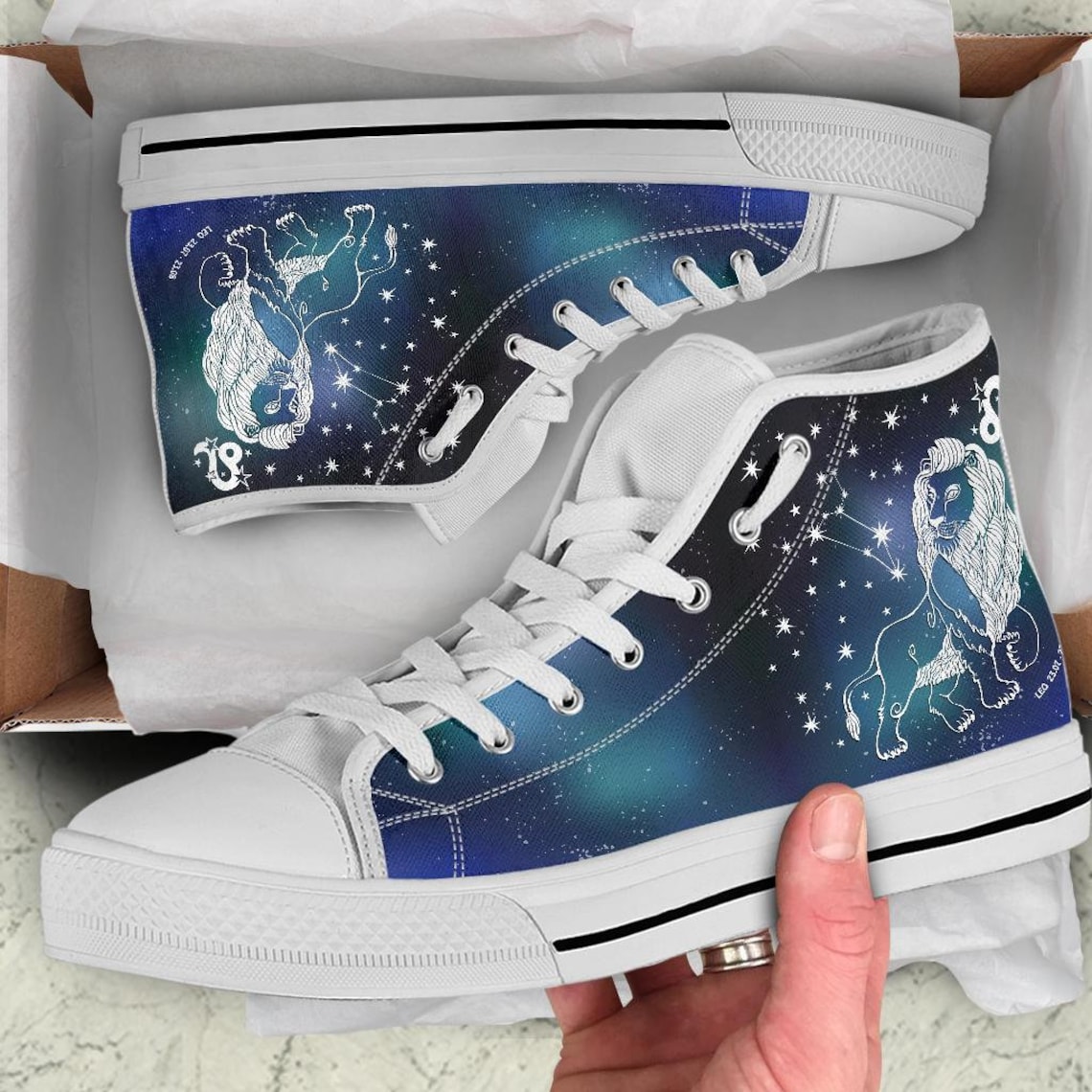 Leo Zodiac Star Sign Men's and Women's Shoes, Leo Design Shoes Art ...