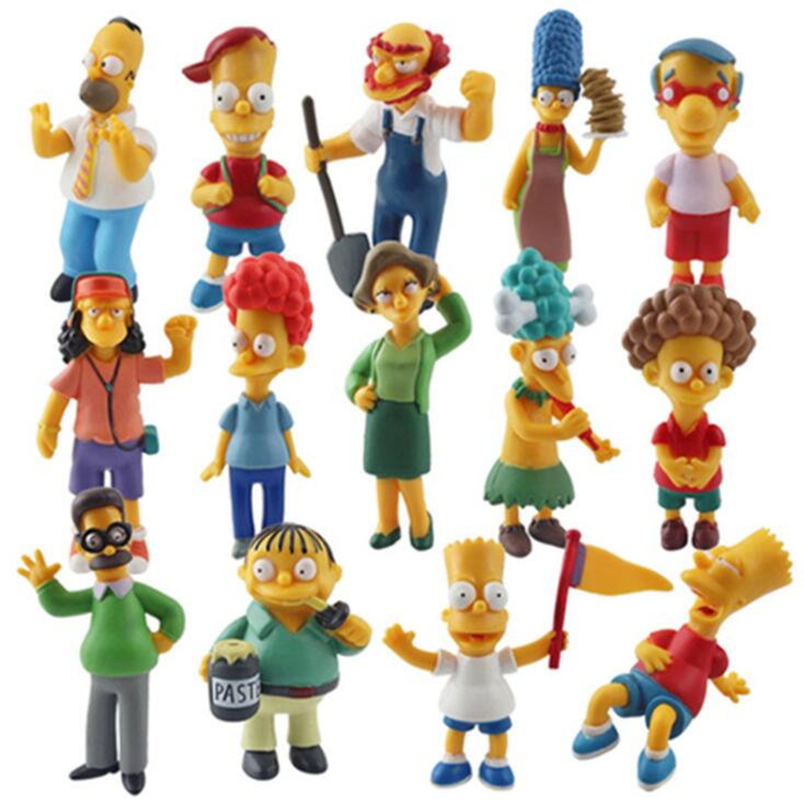 The simpsons cake toppers/figurine set 14pc | Etsy