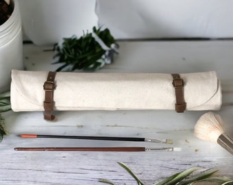 HANDMADE Artist Roll - One-of-a-kind Fabric Organizer Roll for Brushes ...