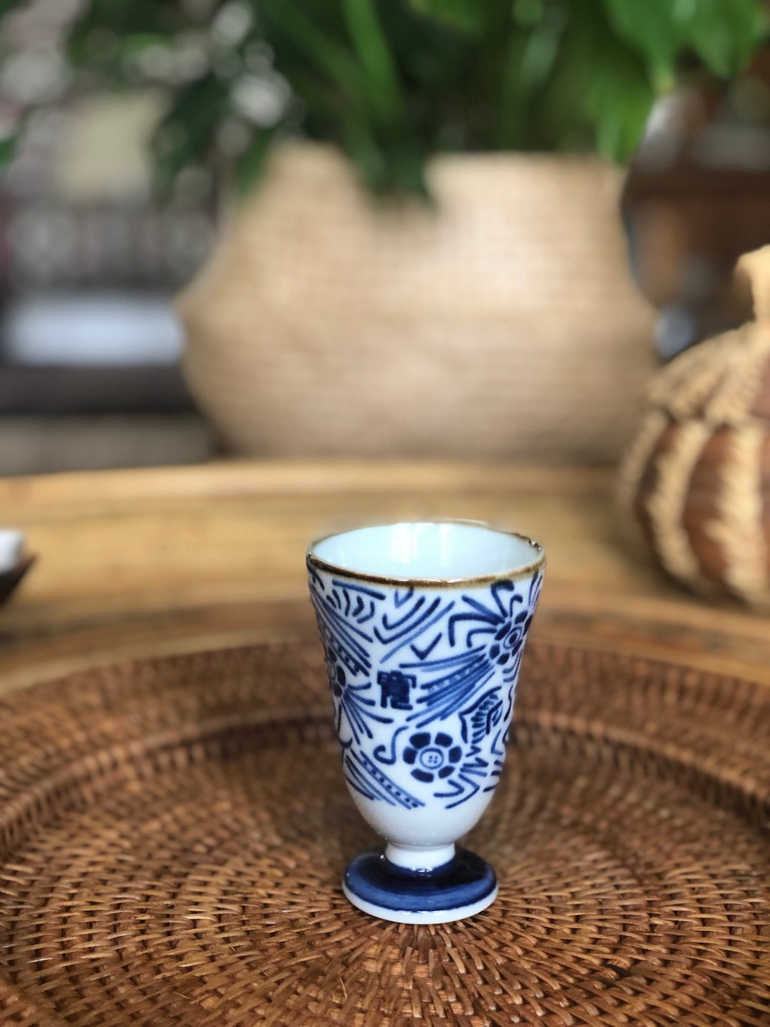 Vintage Japanese Ceramic Cup - Beautiful Japanese Vase or Tea Cup With ...