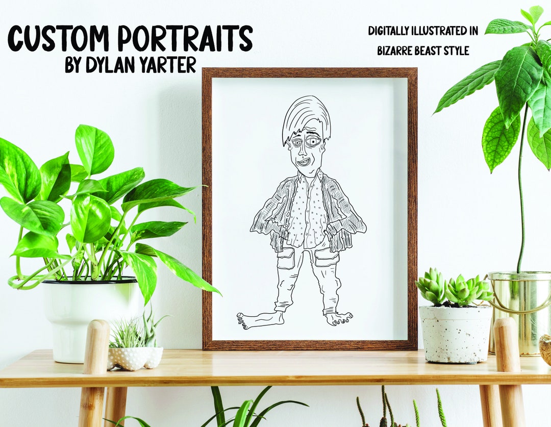 CUSTOM PORTRAIT - Bizarre Beasts Portrait Art - Digital CARTOON ...