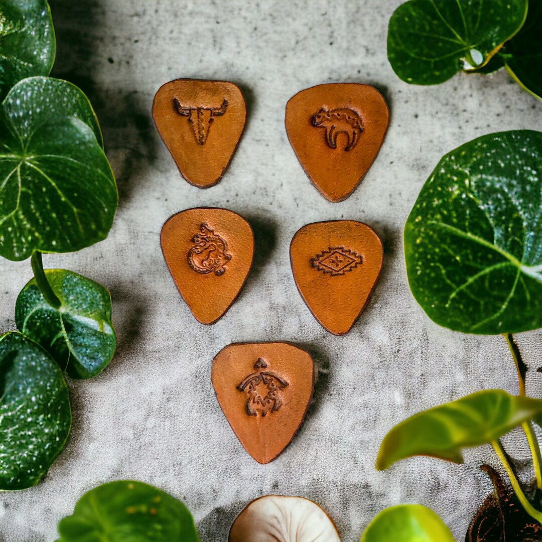 Handmade Leather Ukulele Picks Genuine Leather Picks for Nylon Strings ...