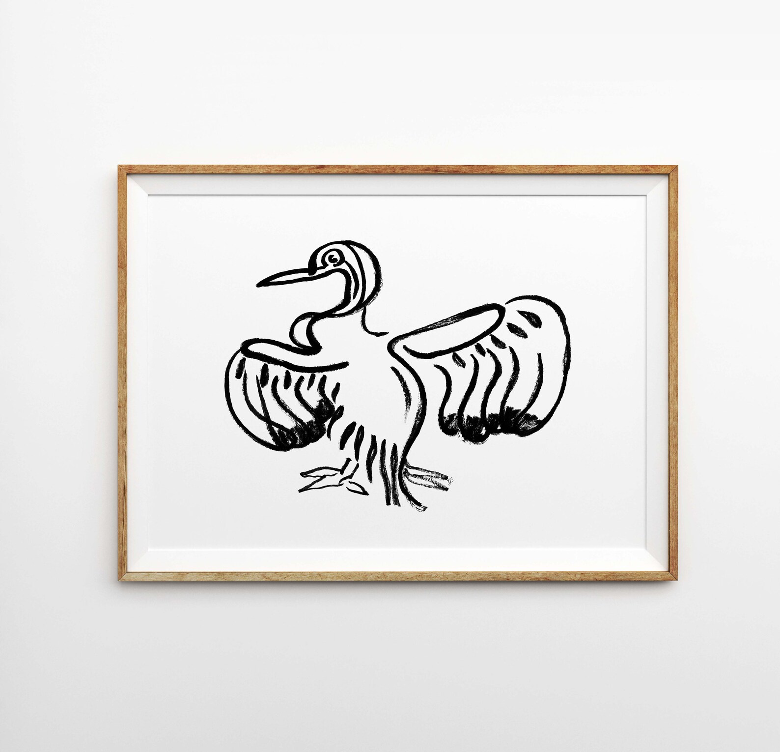 Chinese Bird Fine Art Print - Hand Painted Chinese Folk Art Bird ...