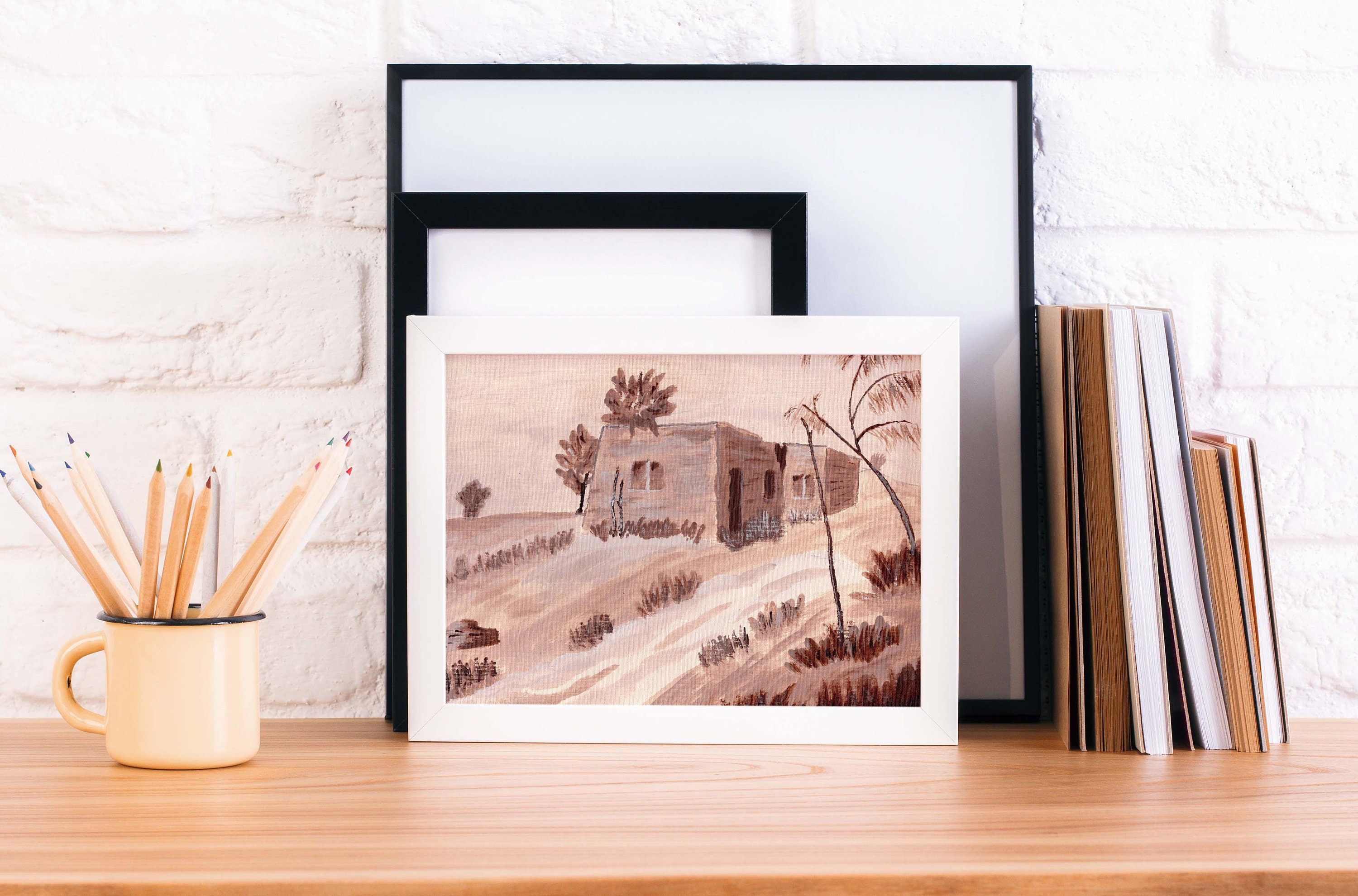 Vintage Painting Fine Art Print Southwest Pueblo Painting | Etsy