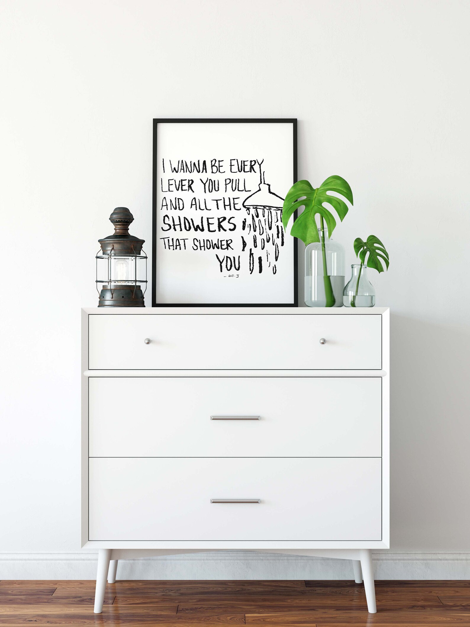 Alt J LYRIC Wall Art - Hand Painted Alt J Lyrics - Beautifully Printed ...