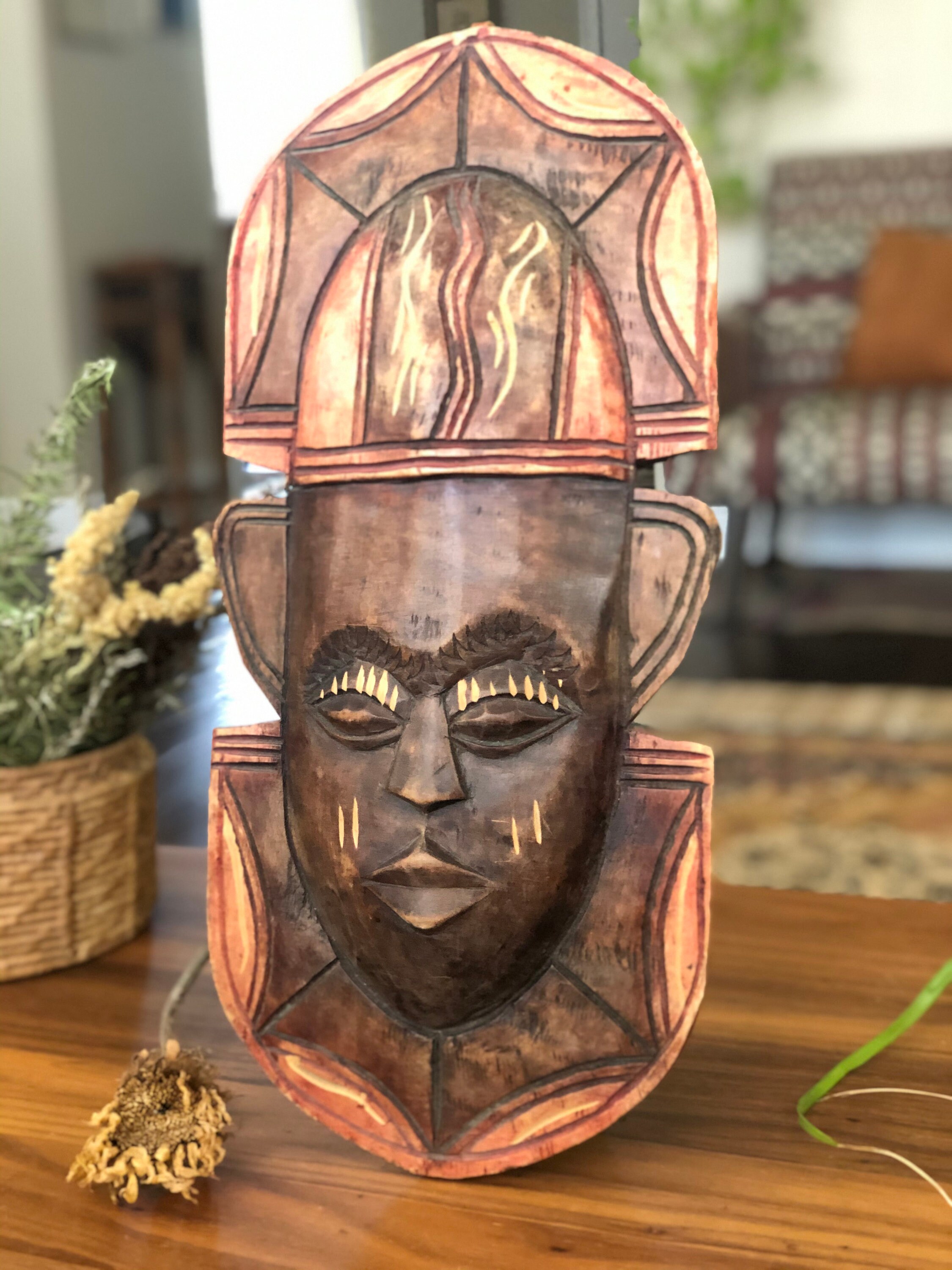 Vintage Hand Carved African Mask Beautifully Carved and - Etsy