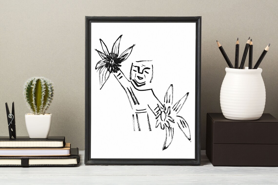 Hand Illustrated Islander Print Pacific Islander Painting - Etsy