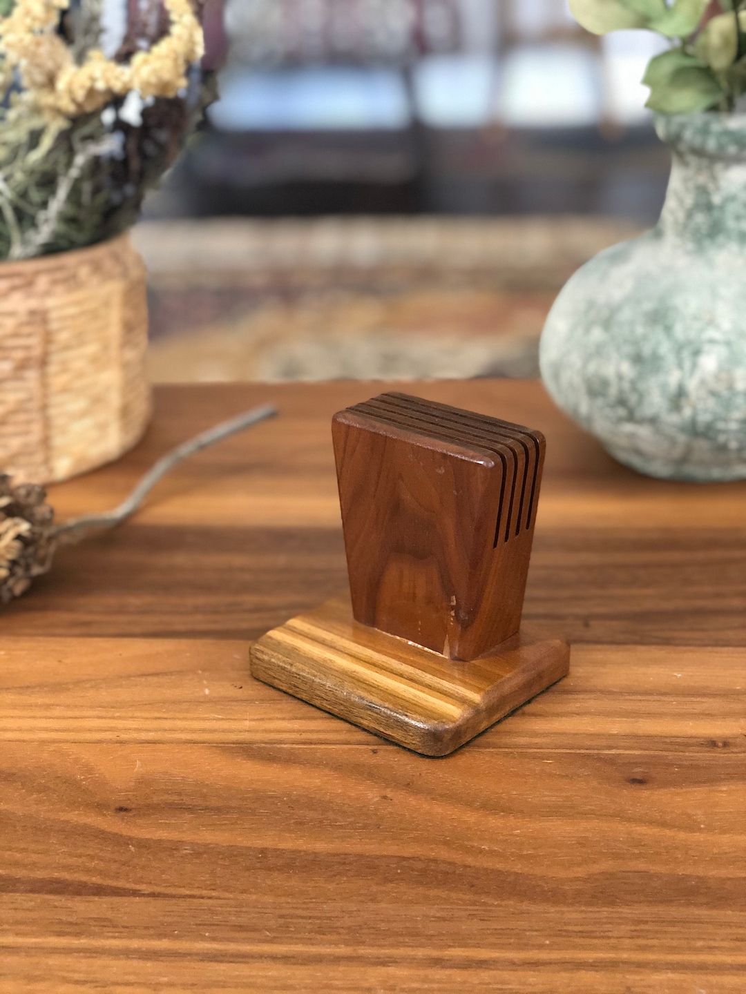 Vintage Wooden Letter Holder - Wooden Desk Organizer or Picture Holder ...