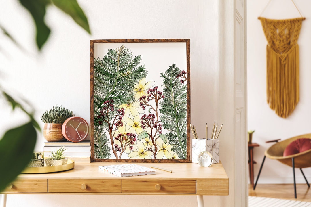 Botanical Watercolor Art Print - Hand Painted Botanicals Printed on ...