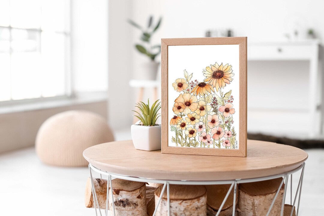 Wild Fields Art Print by Kate Yarter - Hand Painted Hand Illustrated ...