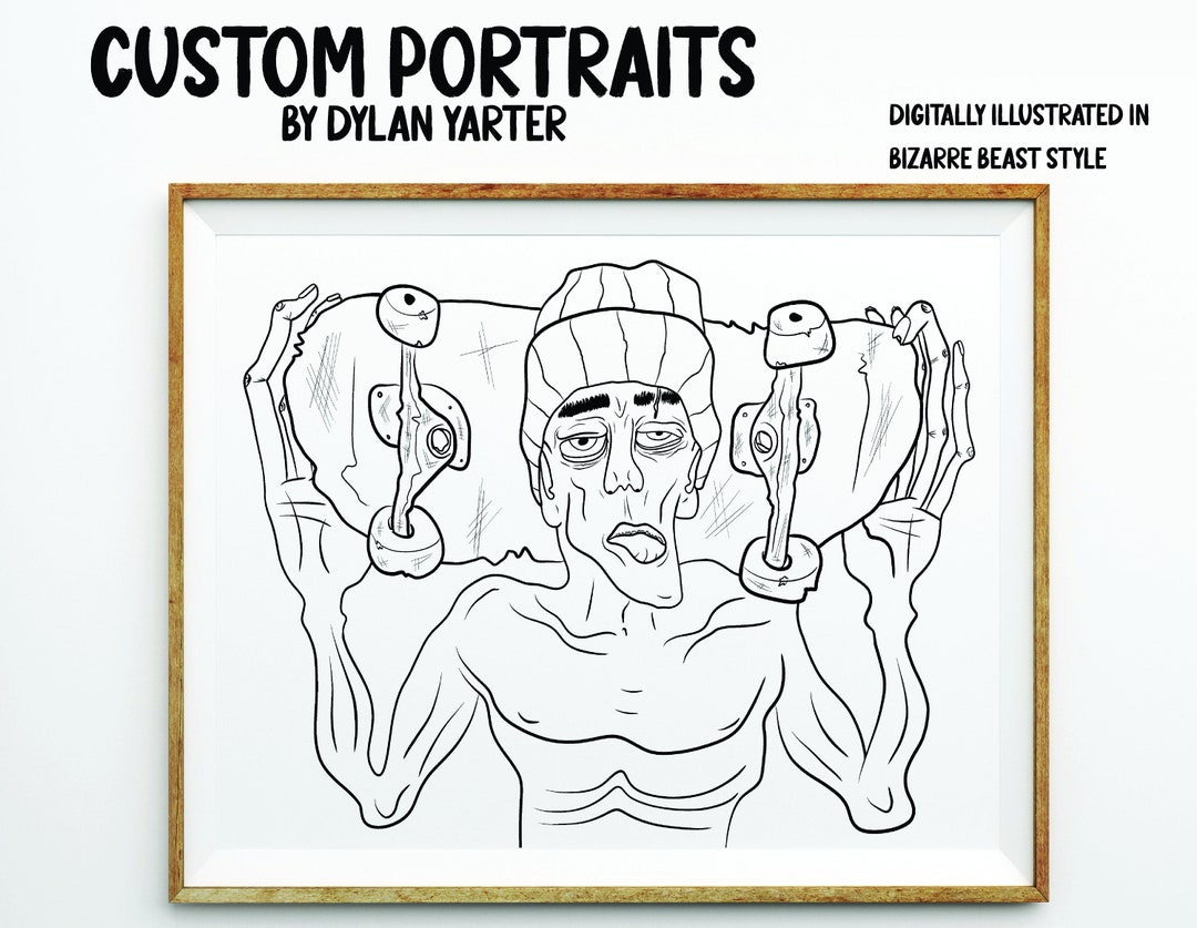 CUSTOM PORTRAIT - Bizarre Beasts Portrait Art - Digital CARTOON ...