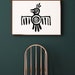 Mayan Eagle Art Print - Hand Painted Minimal Mayan Folk Eagle Printed ...