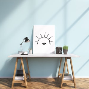 Sunshine, Sun Painting, Hand Painted, Sun Art, Sunrise, Sun, Kids Room ...