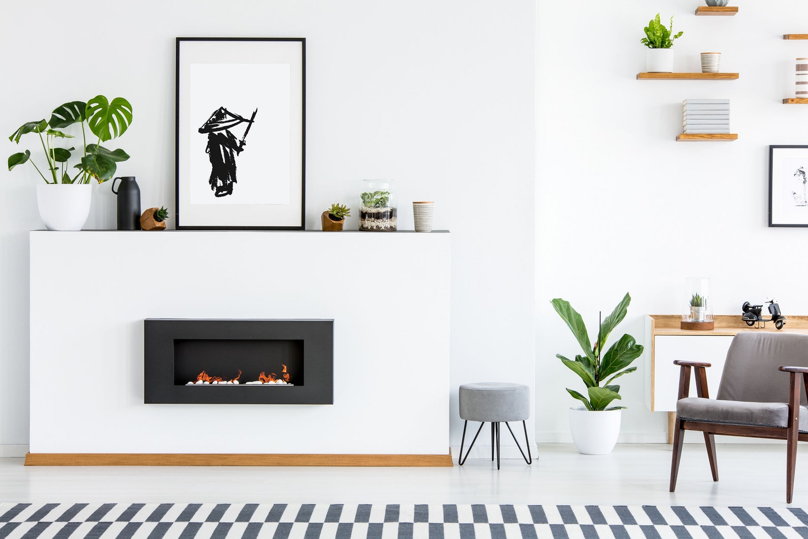 Japanese Monk Art Print Hand Painted Minimal Monk Printed on - Etsy