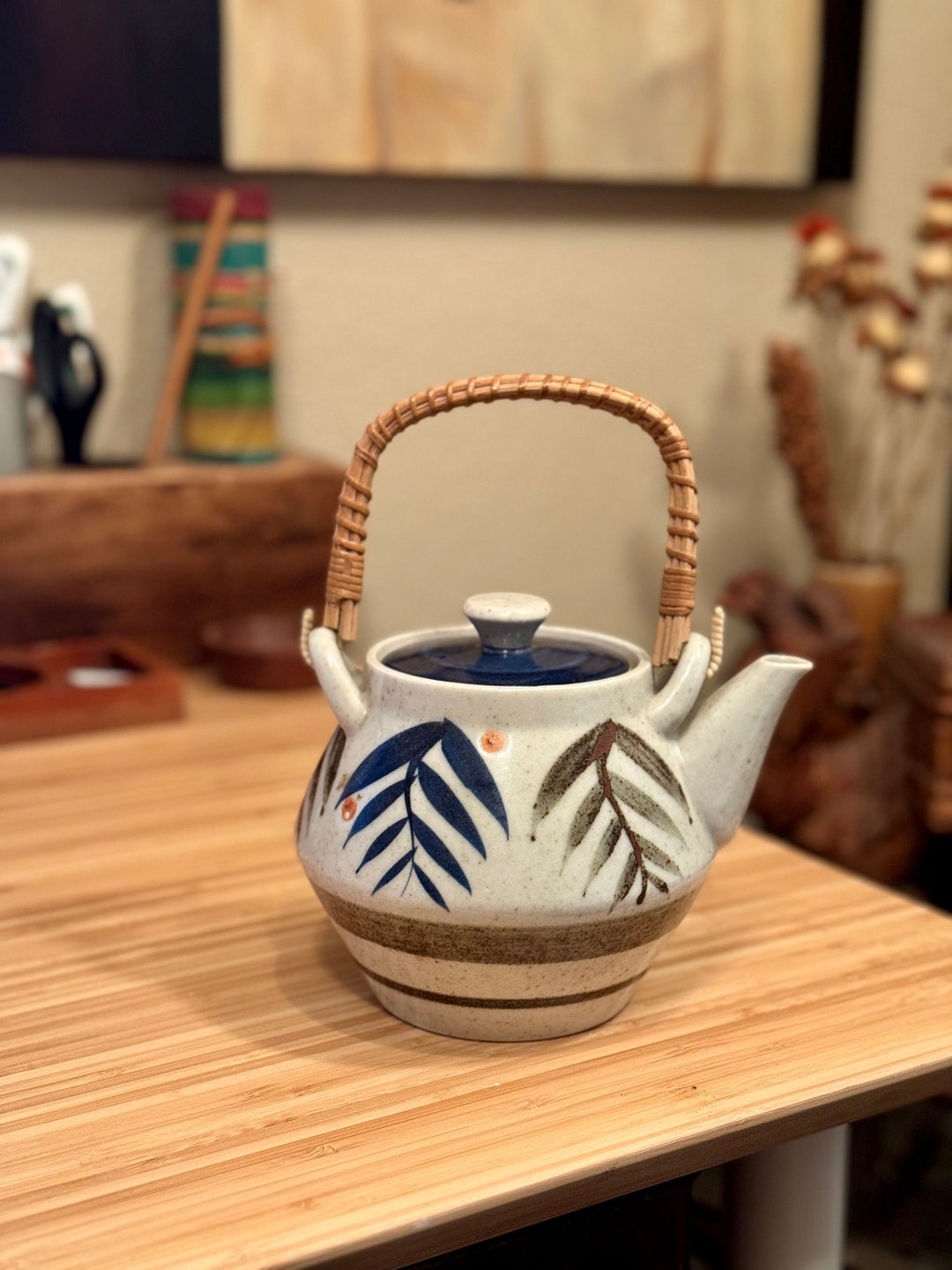 Vintage Japanese Stone Teapot With Handle and Lid - Japanese Stone ...