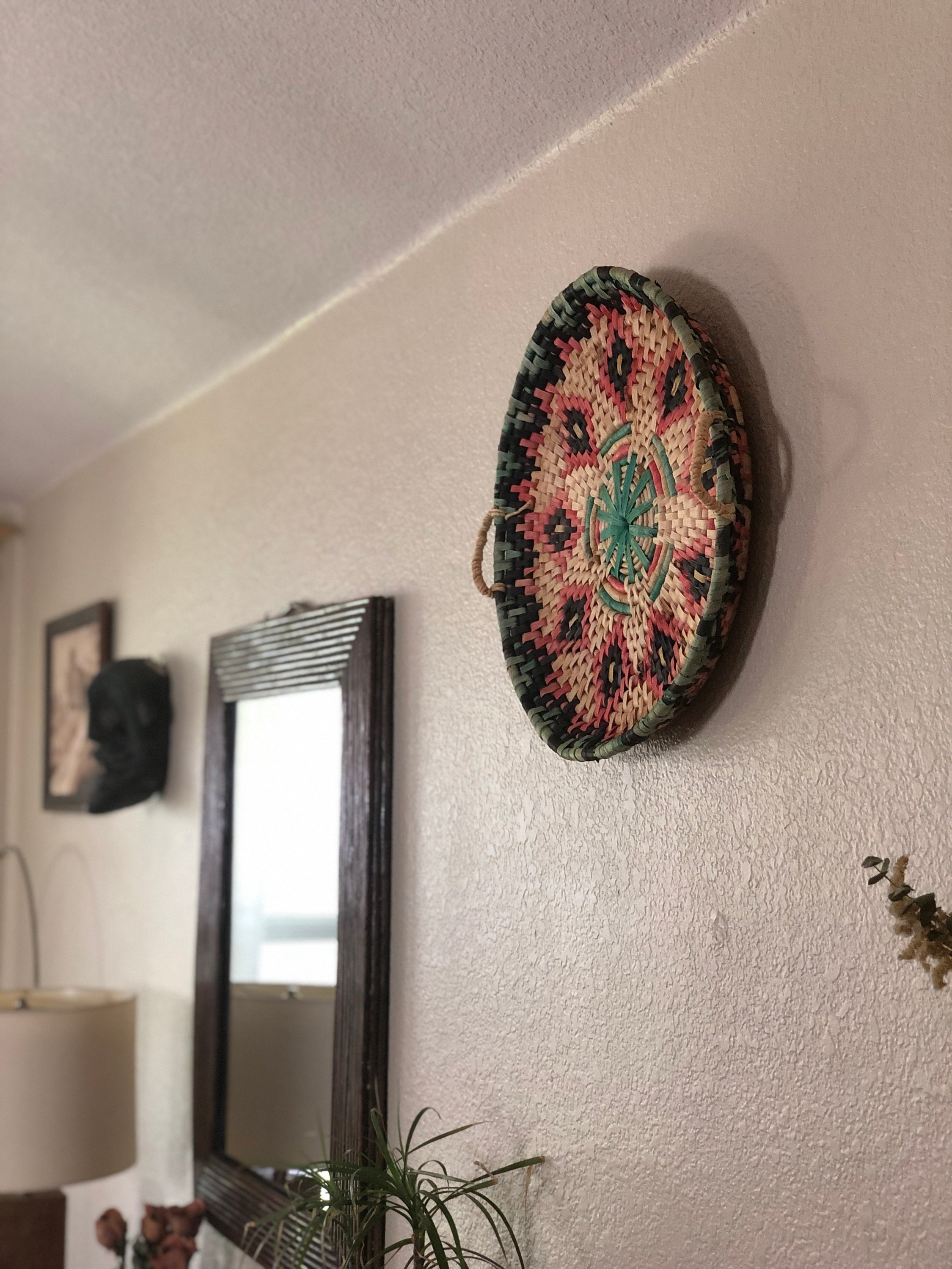 Vintage Handwoven Mayan Basket Tray Mayan Wall Basket - Etsy