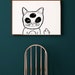 All Seeing Cat Art Print Hand Painted Third Eye Cat - Etsy