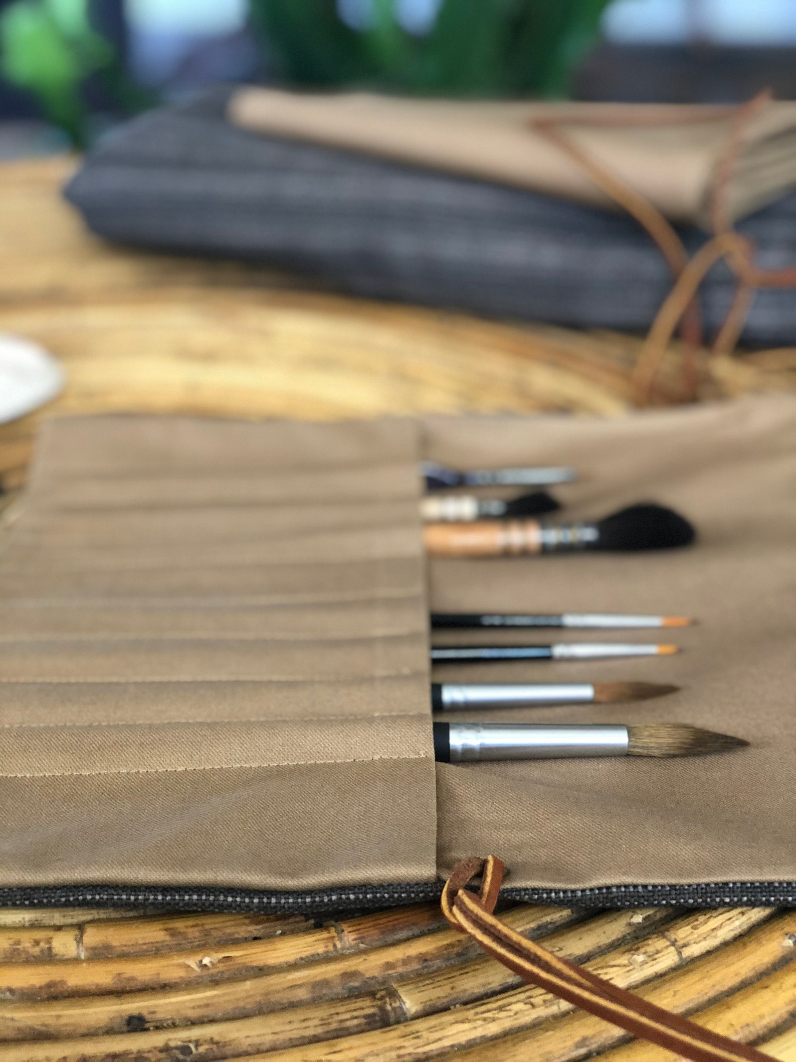 HANDMADE Artist Roll one-of-a-kind Fabric Organizer Roll for | Etsy