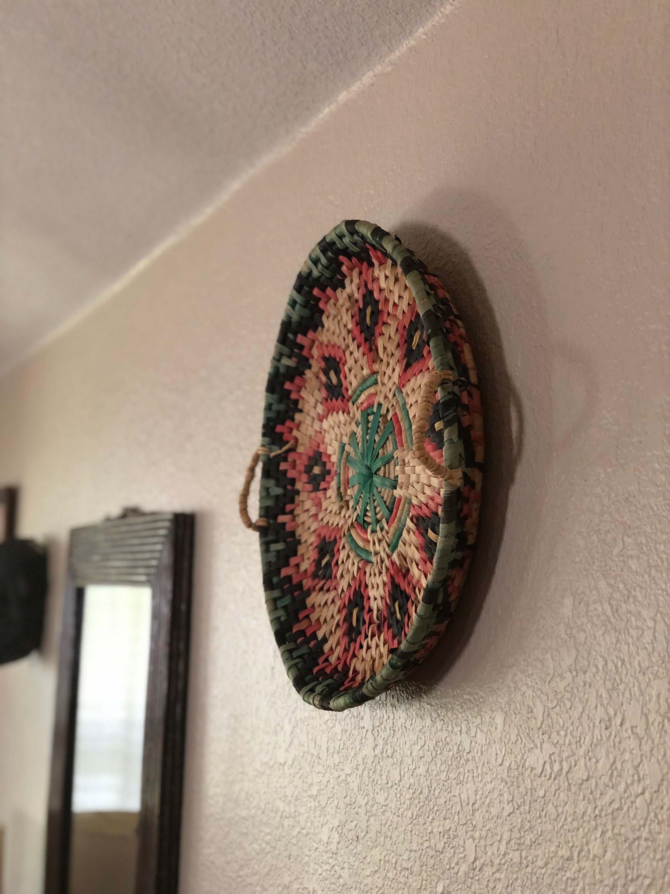 Vintage Handwoven Mayan Basket Tray Mayan Wall Basket - Etsy