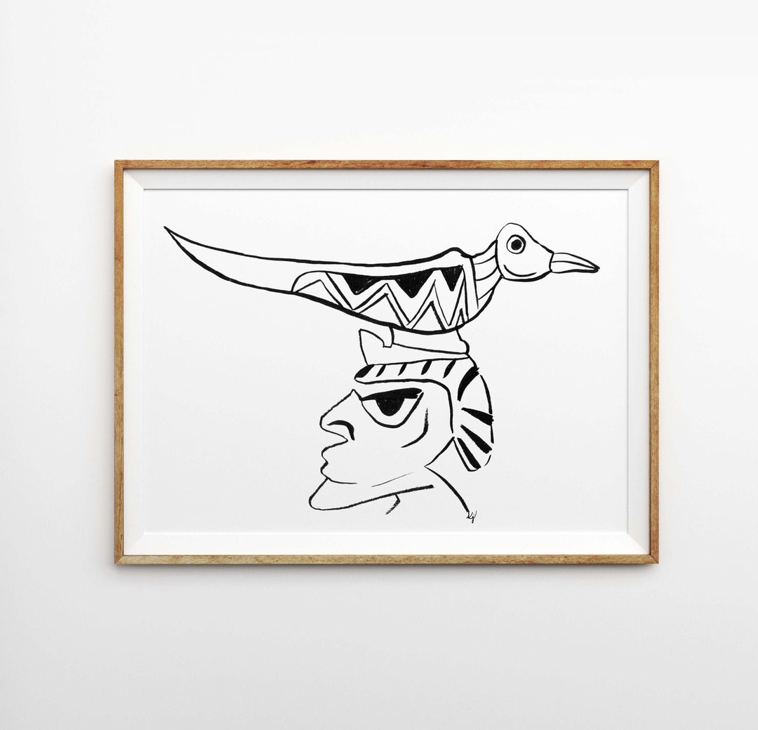 Mayan God Art Print - Eclectic Hand Painted Mayan Folk Art Printed on ...