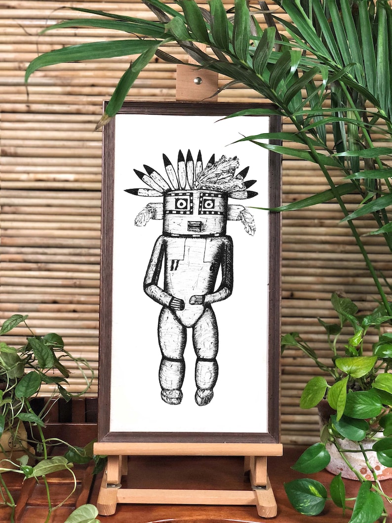 Hopi Kachina Inspired Art Print - Hand-illustrated Hopi Kachina Style ...