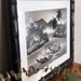 Vintage Oriental Art Asian Ink Painting in Black Wooden Frame Unique ...