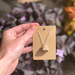 Pink Granite Stone Pendant Necklace - Beautiful Pink Granite and Quartz ...