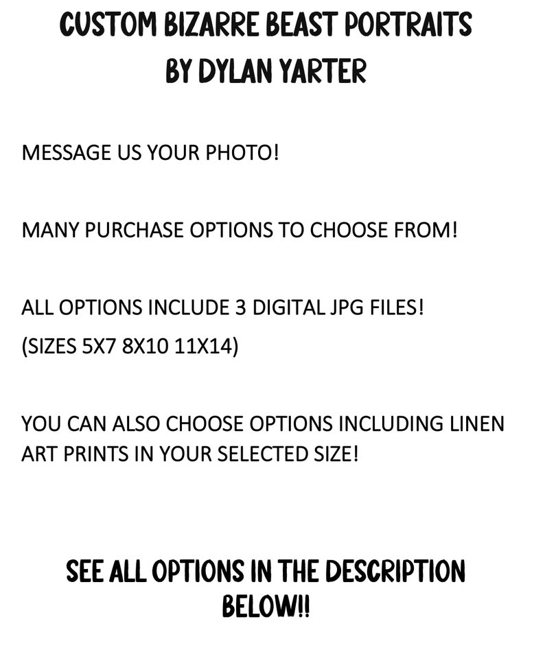 CUSTOM PORTRAIT - Bizarre Beasts Family Portrait Art - Digital Custom ...