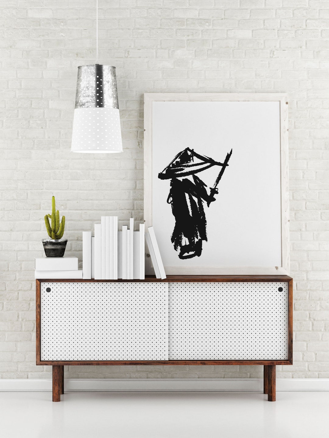 Japanese Monk Art Print Hand Painted Minimal Monk Printed on - Etsy