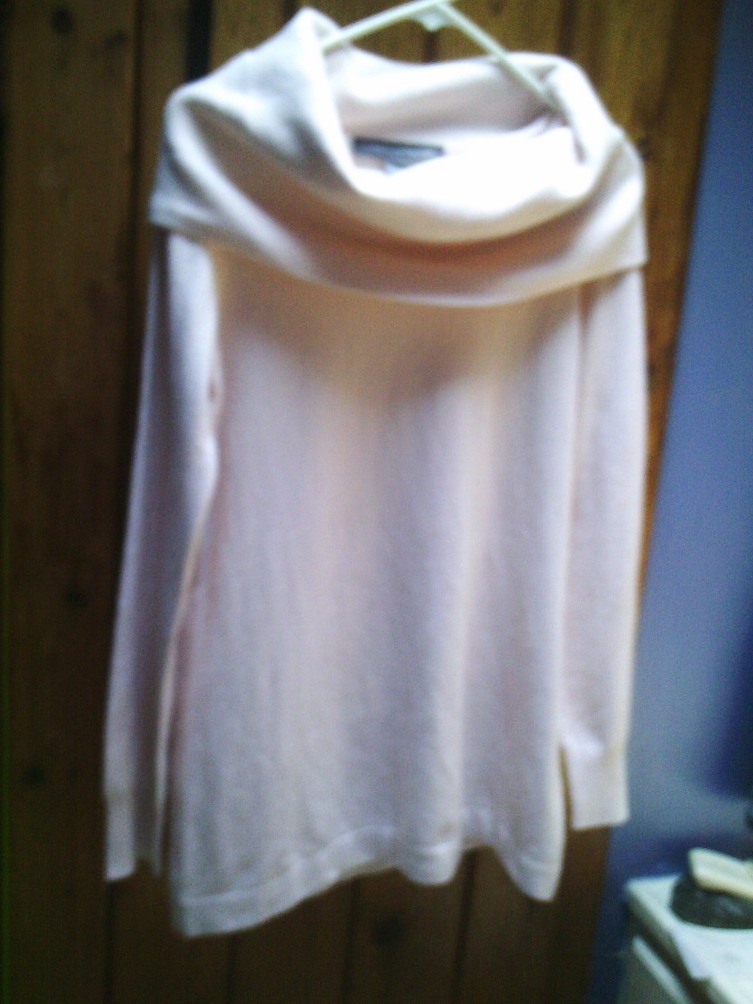 French Connection Pastel Pink Cowl Neck Tight Knit Sweater Large New ...