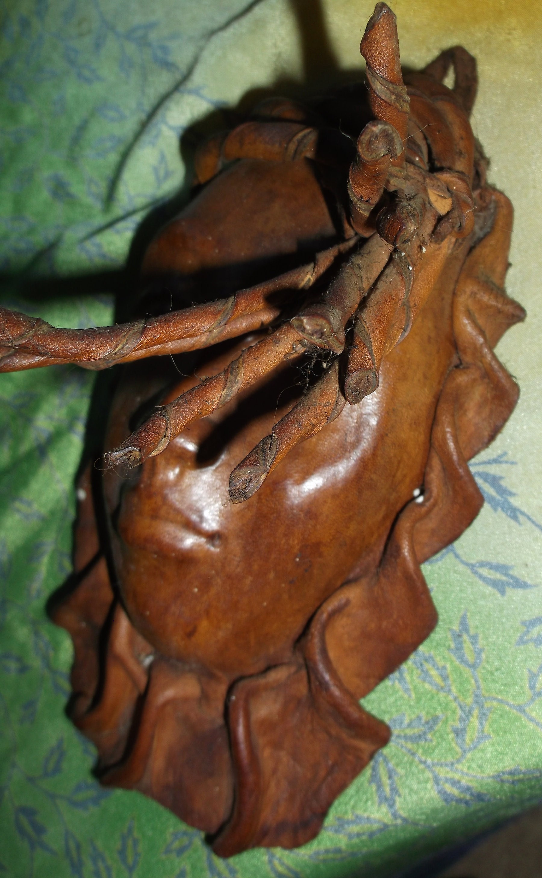 Artisan Made Leather Female Mask 8" X 4" Caracas Venezuela - Etsy