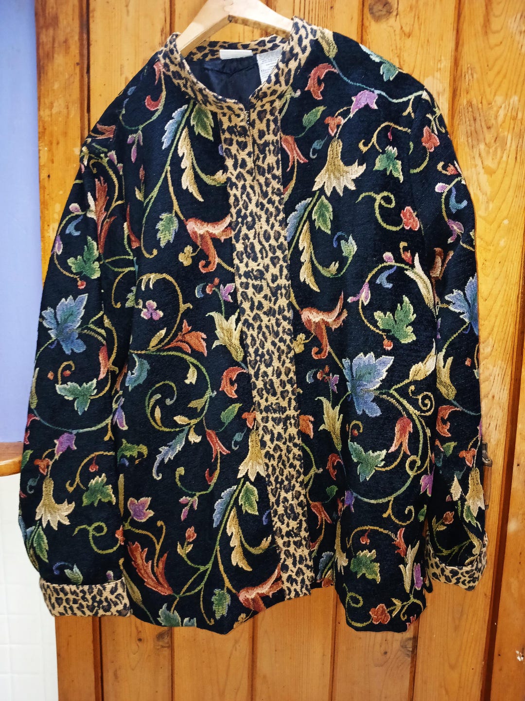 Classic WHITE STAG Tapastried Blazer,jacket XL Wild Artistic Rare - Etsy