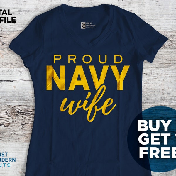 Proud Navy Wife Svg - Etsy