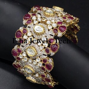 Diamond Bangle Bracelet Natural Uncut Diamond Polki Rose Cut - Etsy
