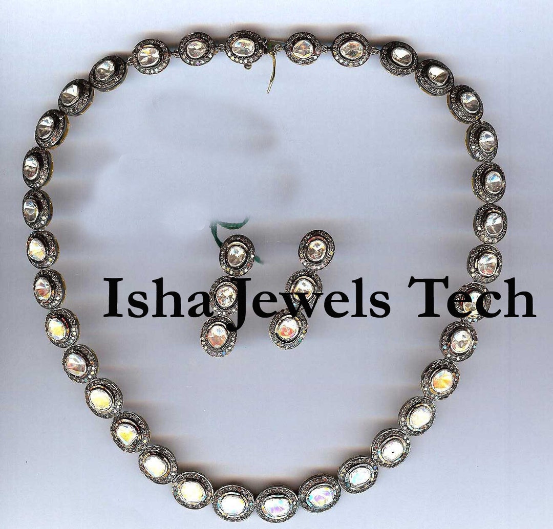 Natural Uncut Diamond Polki & Rose Cut Diamond Gold 925 - Etsy