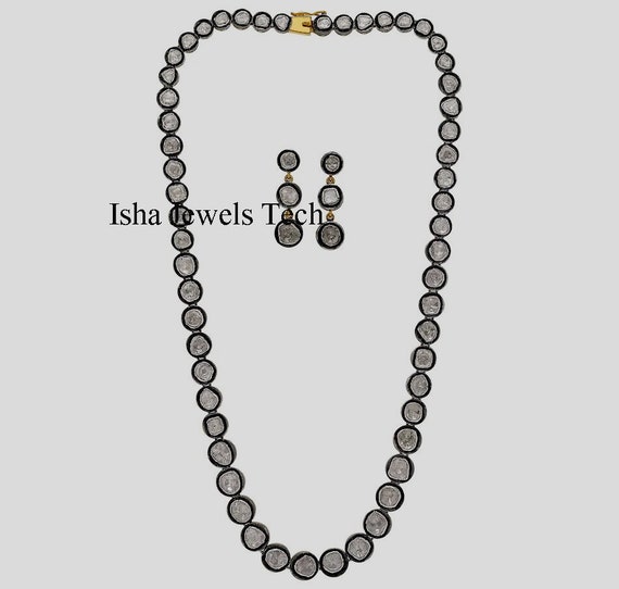 Natural Uncut Diamond Polki 18k Gold & 925 Sterling Silver - Etsy