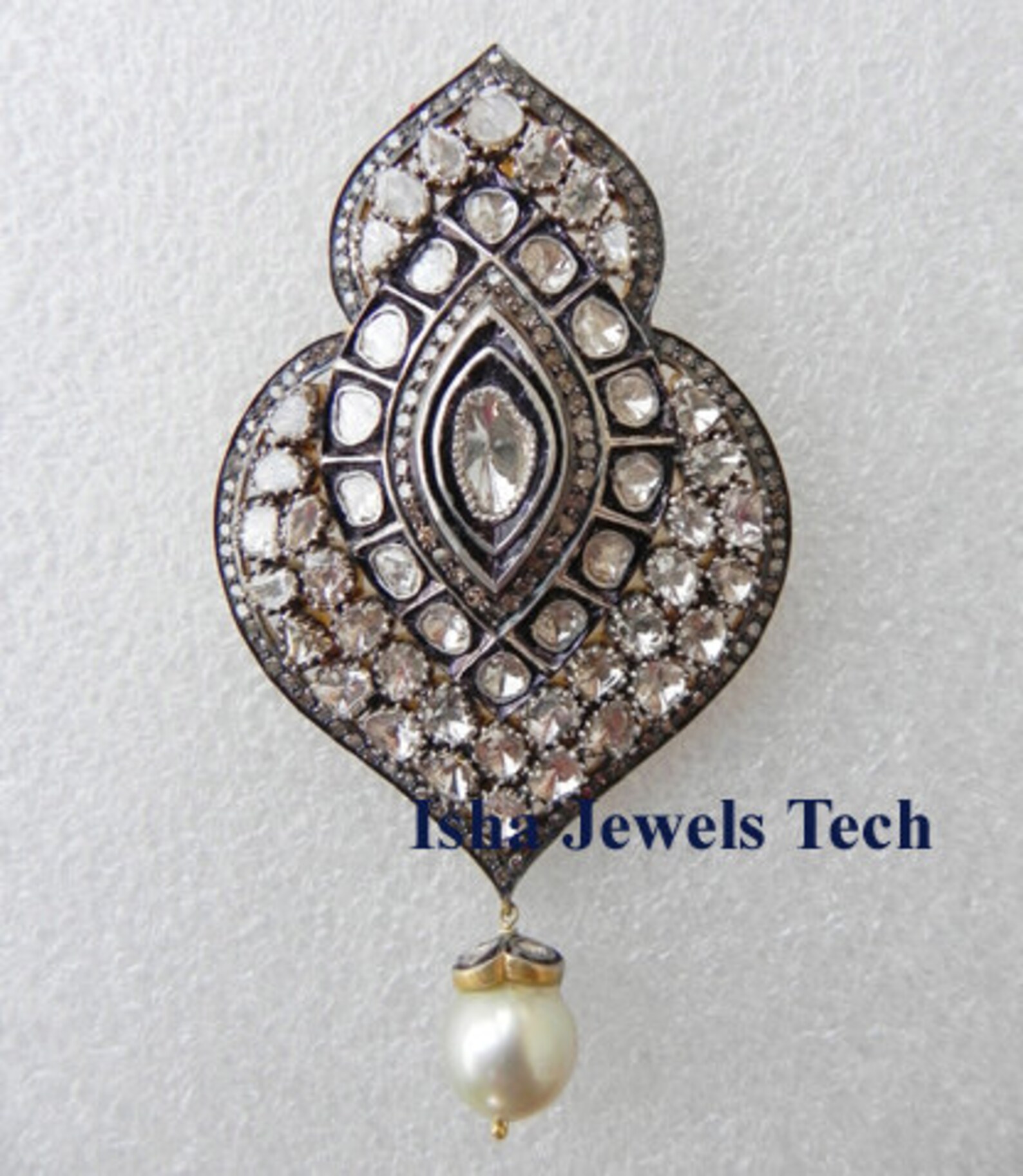 Natural Uncut Diamond Polki & Rose Cut Diamond 18k Gold and - Etsy