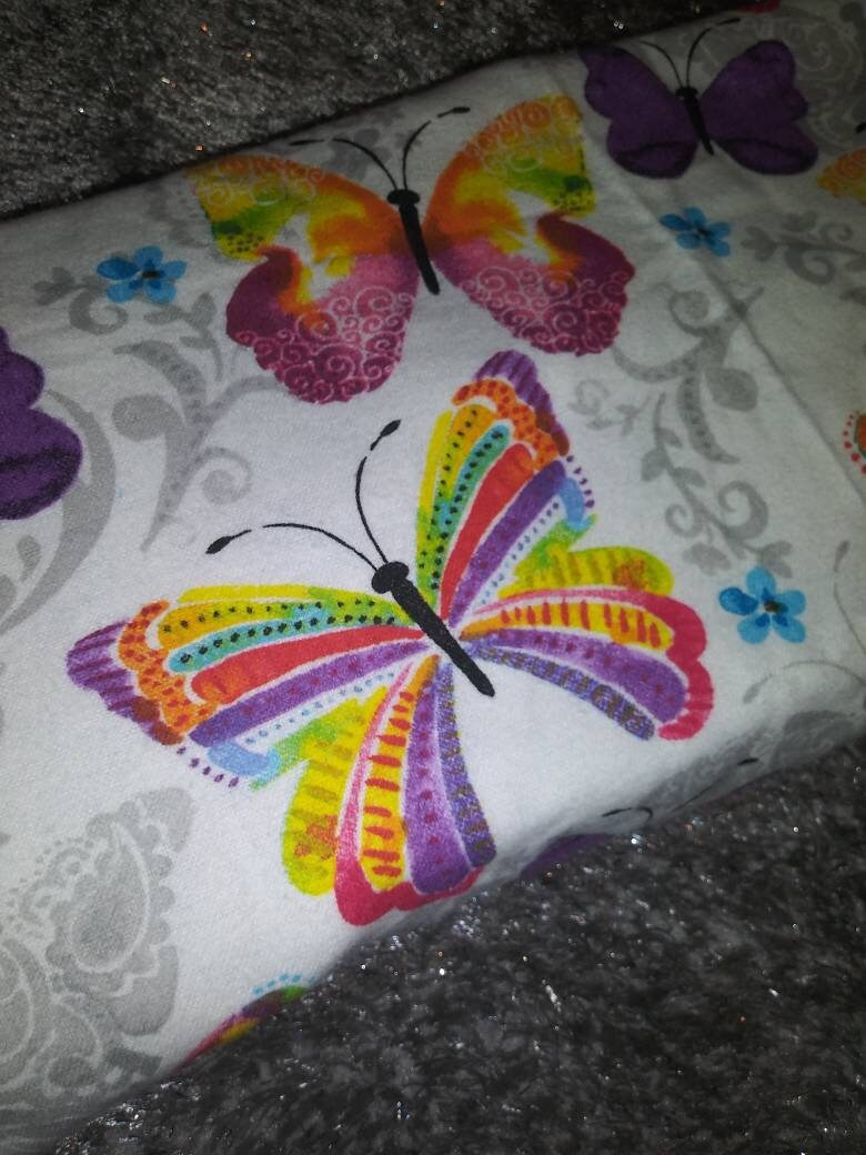 Butterfly Crib Sheet Flying Butterfly Toddler Sheet Nursery Bedding ...