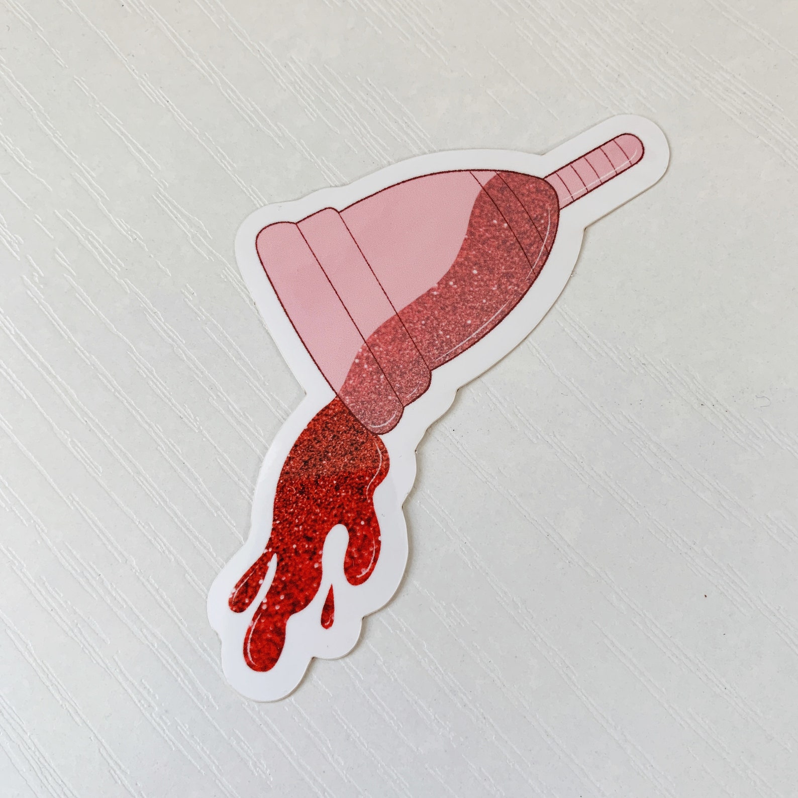 Sparkly Menstrual Cup Feminist Sticker Period Power Feminism | Etsy